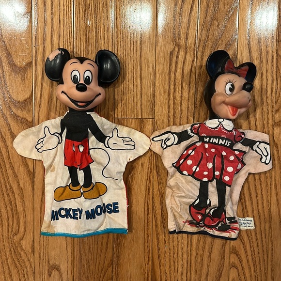 Gund | Toys | Vintage Gund Mickey Minnie Mouse Hand Puppets Made In ...